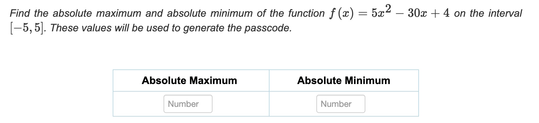 Solved Find the absolute maximum and absolute minimum of the | Chegg.com
