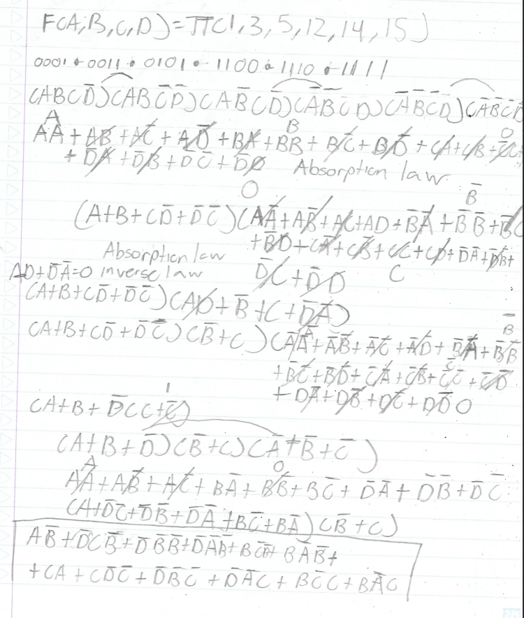 Solved Im Having Trouble Simplify This Boolean Expression 