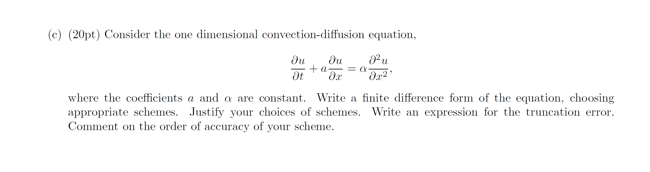 Solved (c) (20pt) ﻿Consider the one dimensional | Chegg.com