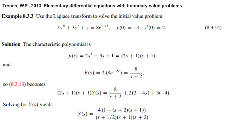 Solved How was the characteristic polynomial p(s) = 282 + 3s | Chegg.com