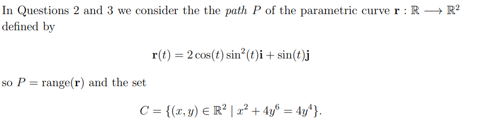 Solved In Questions 2 and 3 we consider the the path P of | Chegg.com