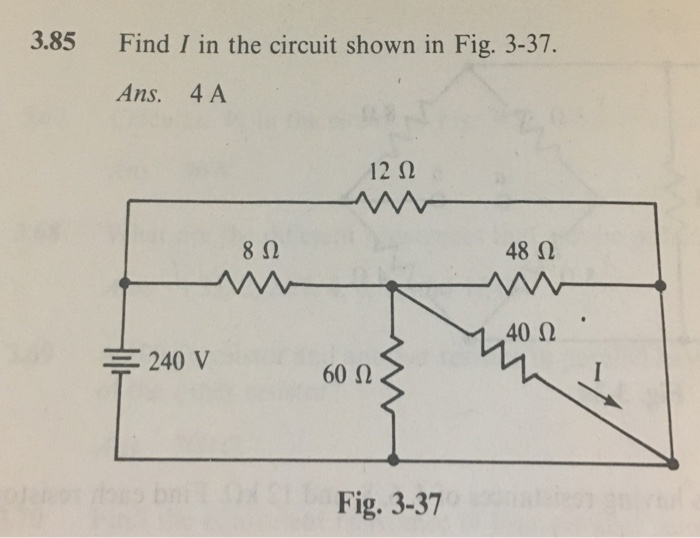 Solved Find I in the circuit shown in Fig. 3-37. | Chegg.com