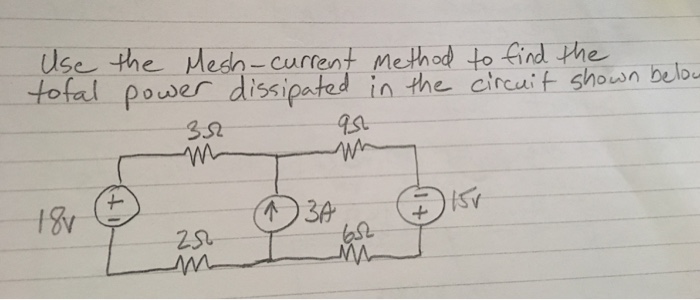 Solved Use the Mesh-current method to find the total power | Chegg.com