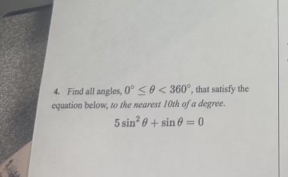 Solved 4. Find all angles, 0∘≤θ