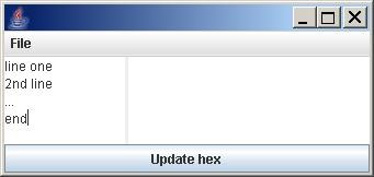 Solved Java language (a) Create a class HexEditor with a | Chegg.com