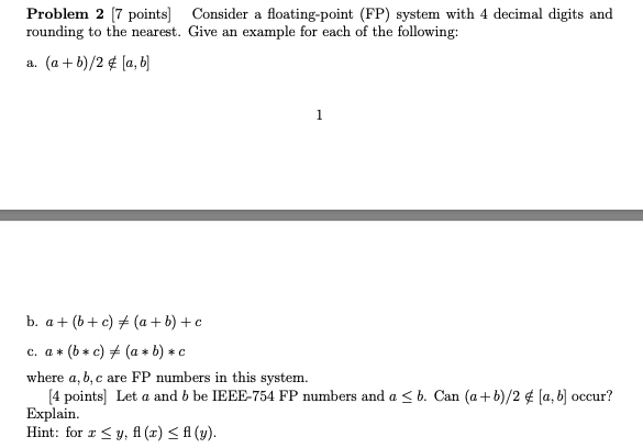 Problem 2 17 points) Consider a floating-point (FP) | Chegg.com