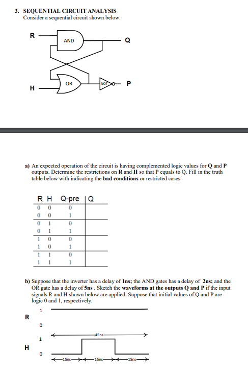 Solved 3 Sequential Circuit Analysis Consider A Sequential 