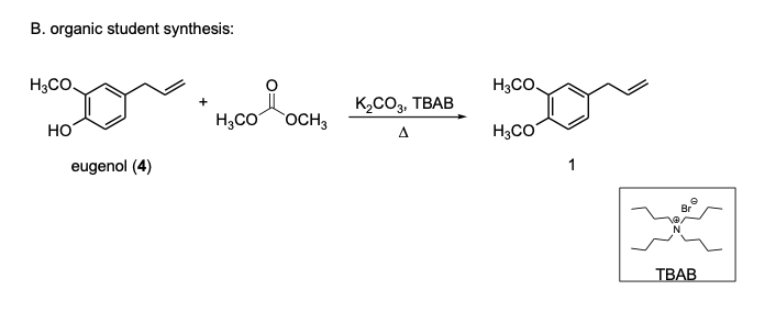 Solved B. organic student synthesis: H3CO. H3CO. H2CO OCH3 | Chegg.com