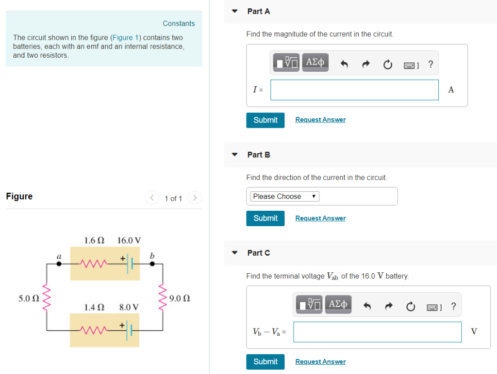 Solved Part A Constants Find the emf When switch S in the | Chegg.com