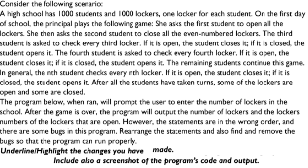 Solved Consider the following scenario: A high school has | Chegg.com