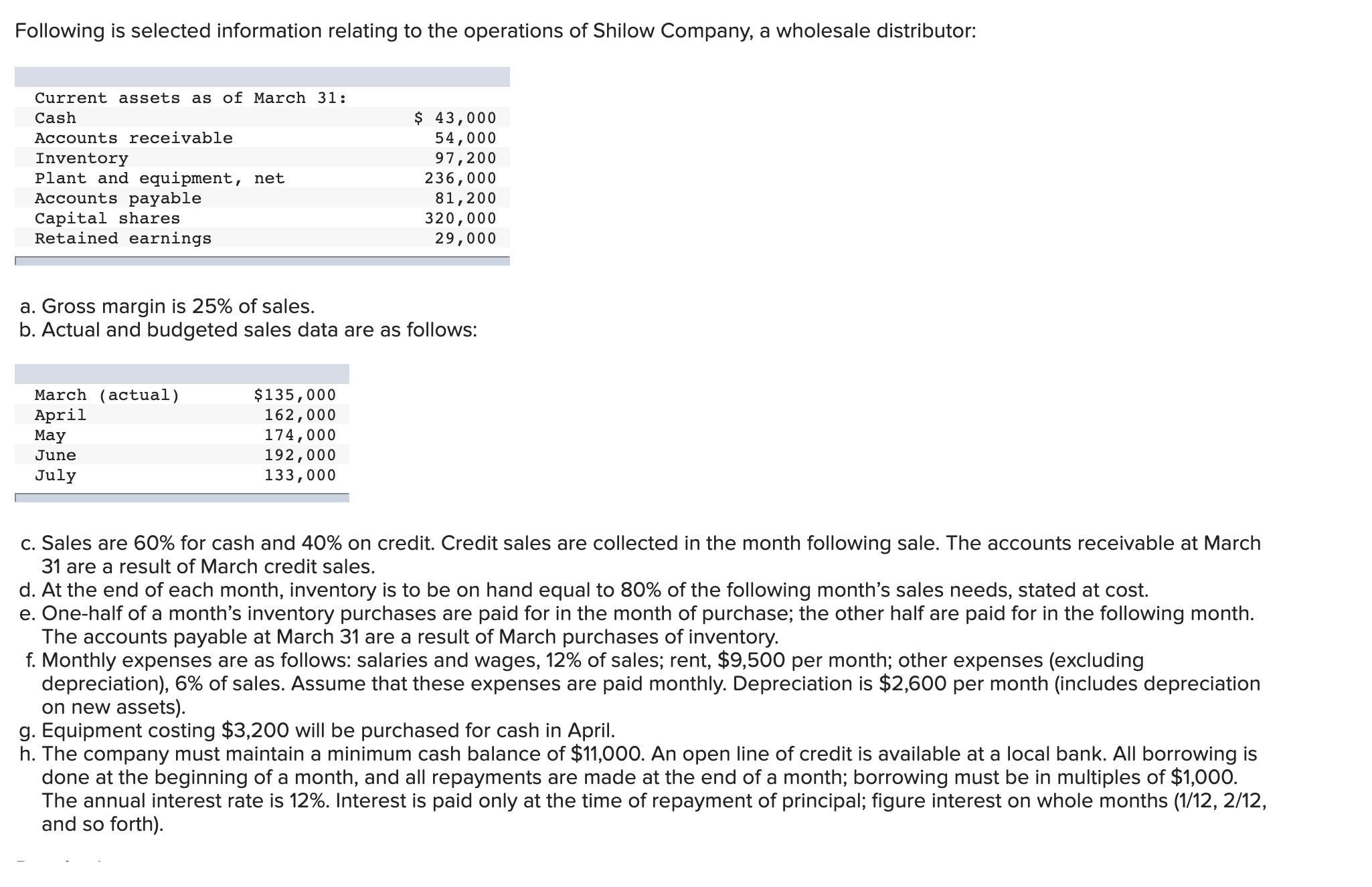 5. Prepare an income statement for the quarter ended | Chegg.com