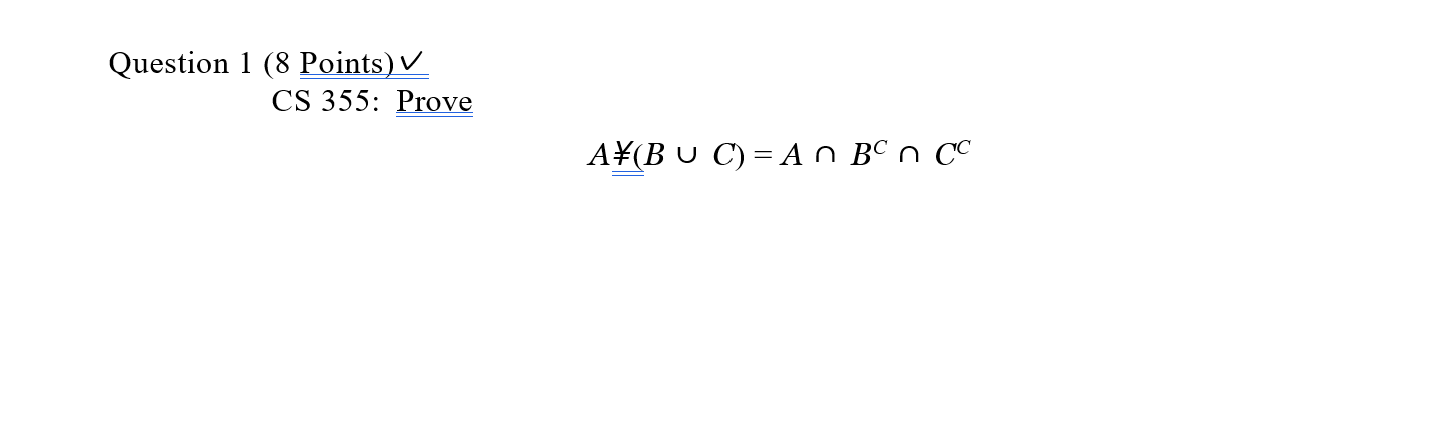CS 355/555 Spring 2020 TESTI 8 Question 8 (8 Points) | Chegg.com