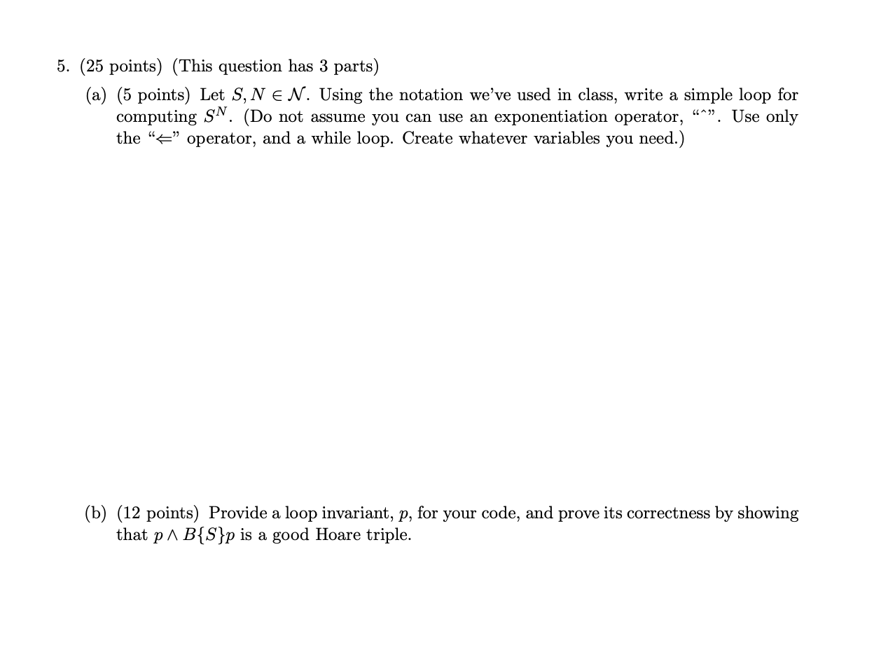 Solved 5. (25 points) (This question has 3 parts) (a) (5 | Chegg.com