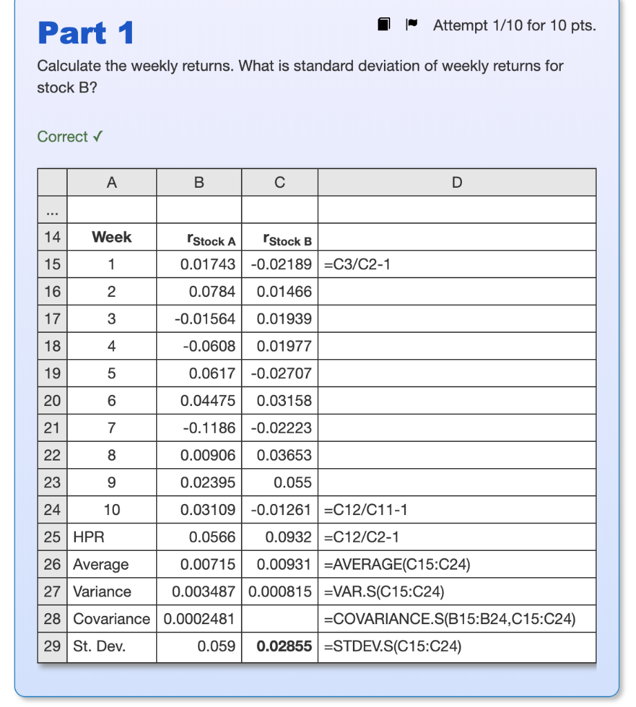 Solved Problem 2 Intro The following table shows historical | Chegg.com