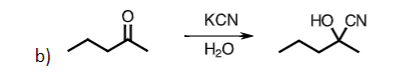 Solved b) H2O KCN | Chegg.com