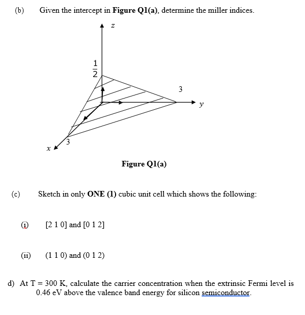 Solved (b) Given the intercept in Figure Q1(a), determine | Chegg.com