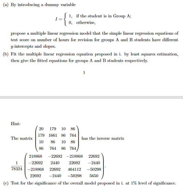 Two groups of students took a test and ten students | Chegg.com