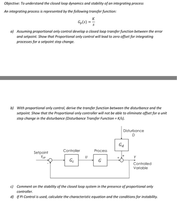 Solved Objective: To understand the closed loop dynamics and | Chegg.com