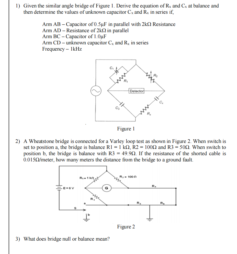 Solved 1) Given the similar angle bridge of Figure 1. Derive | Chegg.com