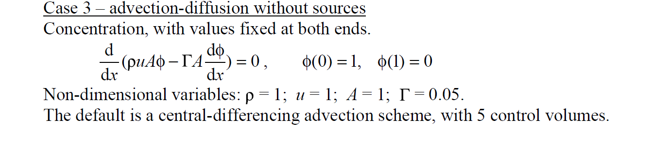 (a) Set up case 3. Solve for central differencing | Chegg.com