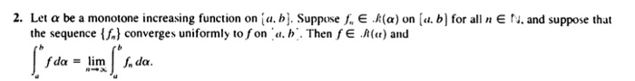 Solved 2. Let α be a monotone increasing function on ia.bj. | Chegg.com
