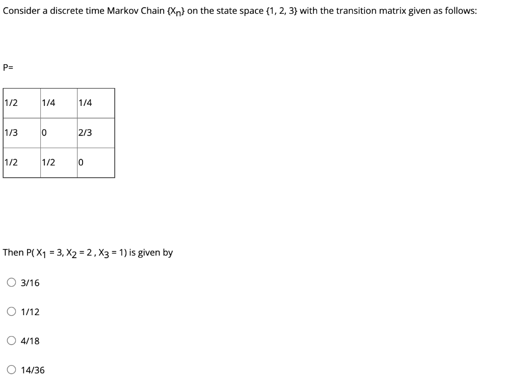 Solved Consider a discrete time Markov Chain {Xn} on the | Chegg.com