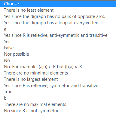 Solved Answer 1. The maximal elements are? 2. The minimal | Chegg.com