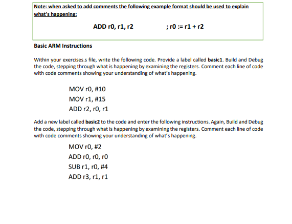 Solved Note: when asked to add comments the following | Chegg.com