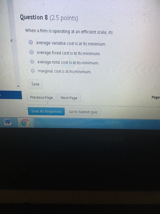 Solved When a firm is operating at an efficient scale, its | Chegg.com