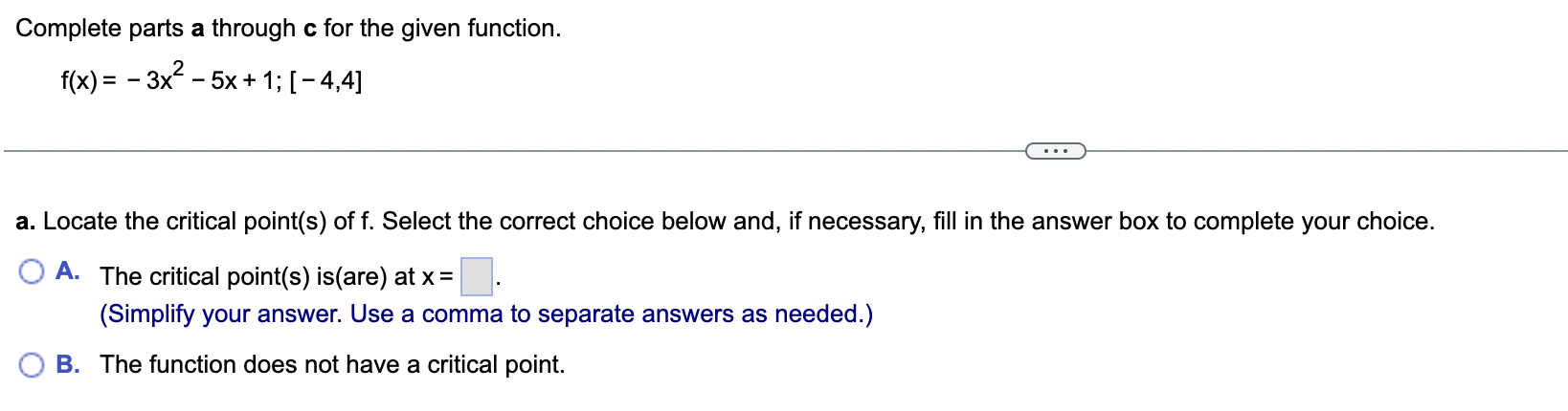Solved Complete parts a through c ﻿for the given | Chegg.com