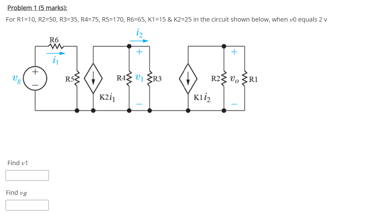 Solved Problem 1(5 marks): For R1=10, R2=50, R3=35, R4=75, | Chegg.com
