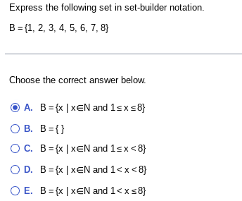 Solved Express the following set in set-builder | Chegg.com