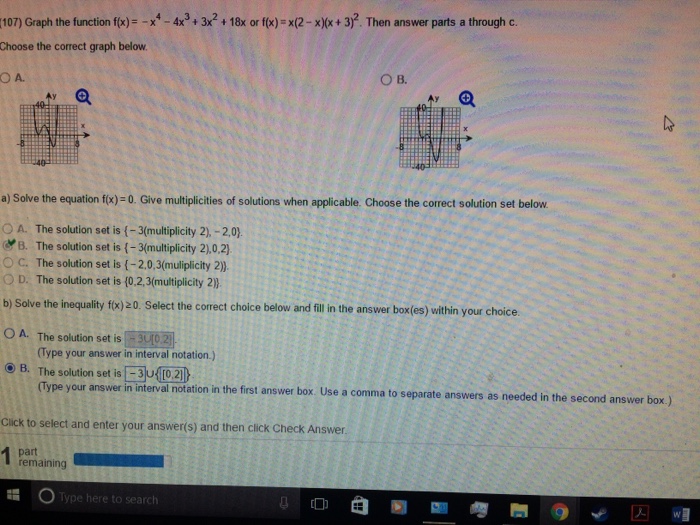 Solved Graph the function f(x) = -x^4 - 4x^3 + 3x^2 + 18x or | Chegg.com