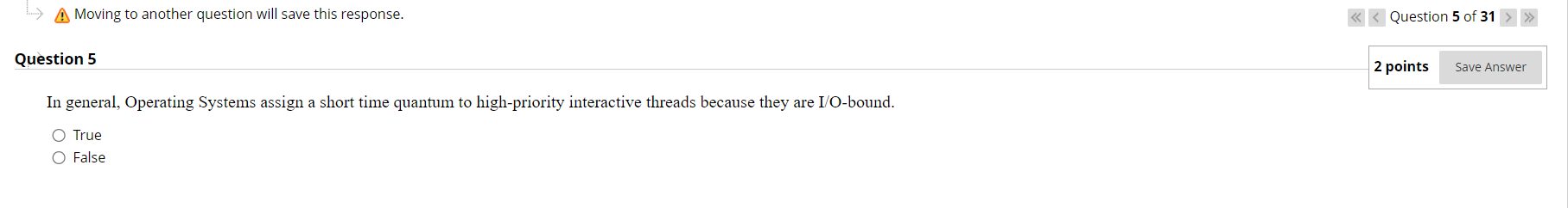 Solved In general, Operating Systems assign a short time | Chegg.com