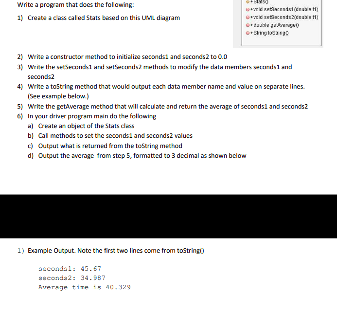 Solved Write a program that does the following: 1) Create a | Chegg.com