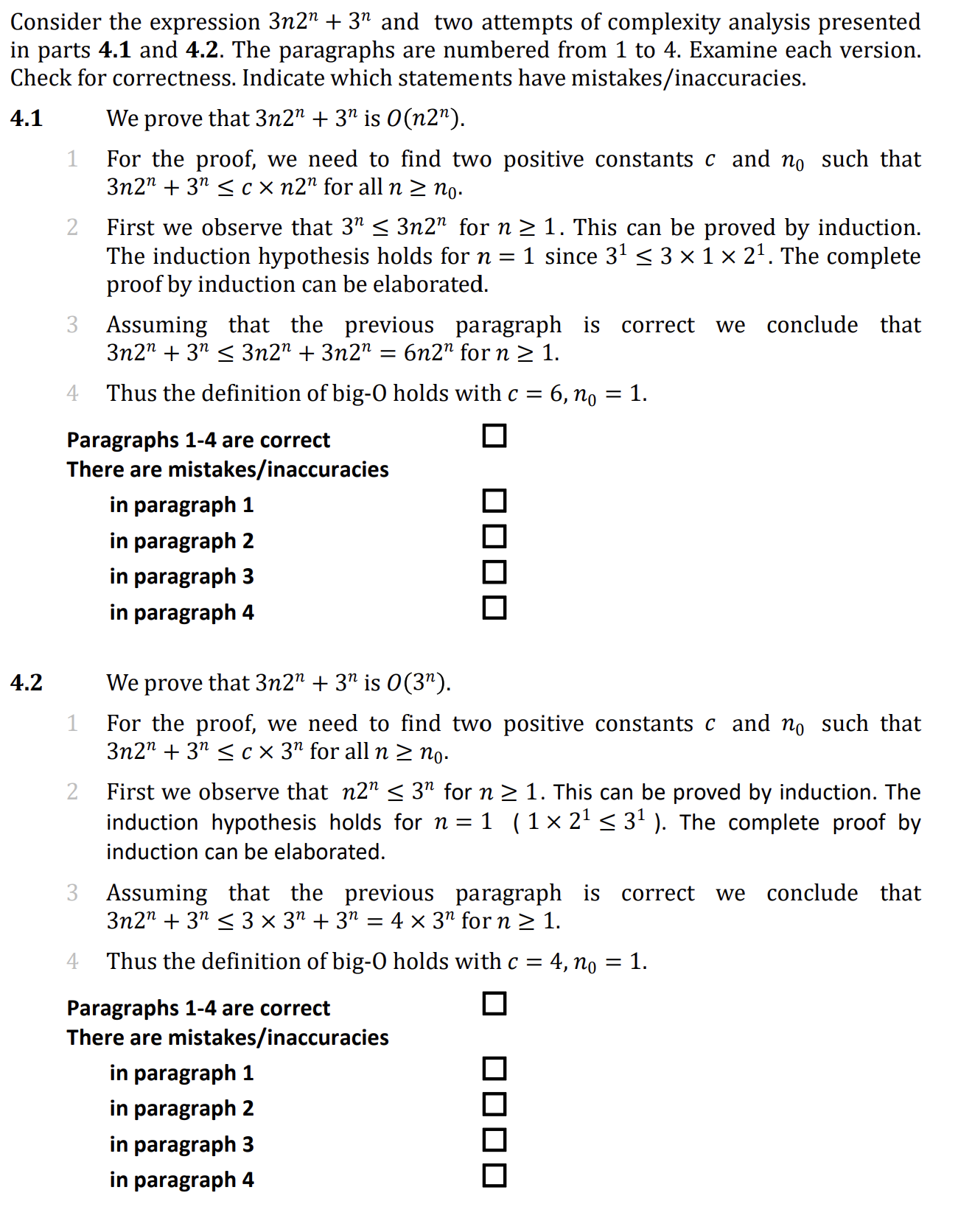 Solved Consider the expression 3n2n+3n and two attempts of | Chegg.com