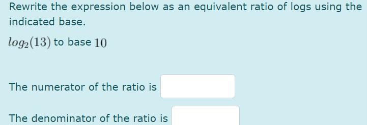 Solved Rewrite the expression below as an equivalent ratio | Chegg.com