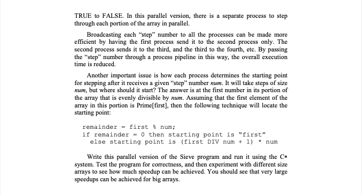 Solved Parallel Prime Number Sieve In Csharp And Submit A 