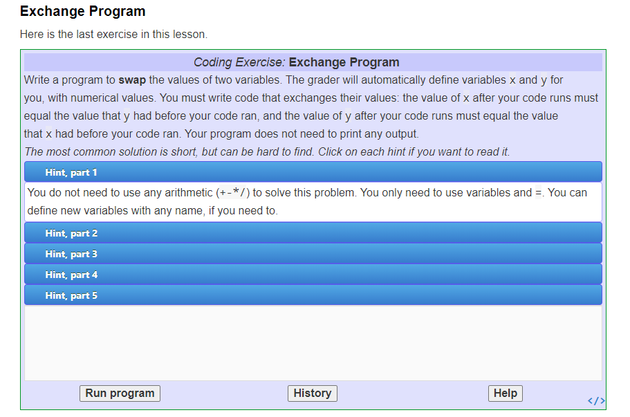 Solved Exchange Program Here is the last exercise in this | Chegg.com