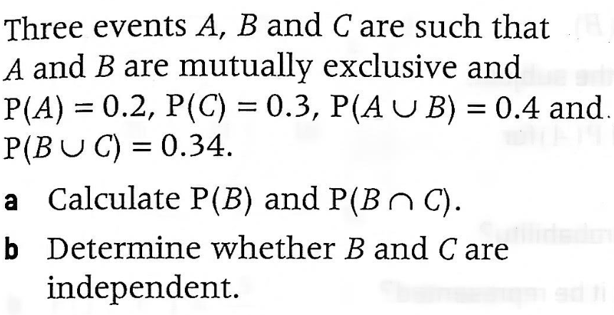 Solved Three events A,B and C are such that A and B are | Chegg.com