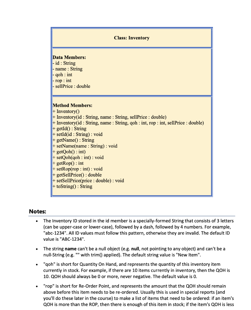 Solved Main class Name: Main Add a second class to the | Chegg.com