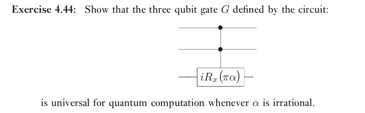 Exercise 4.44: Show that the three qubit gate G | Chegg.com