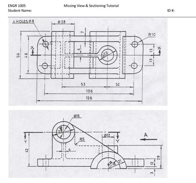 Solved Missing View & Sectioning Tutorial ENGR 1005 Student | Chegg.com
