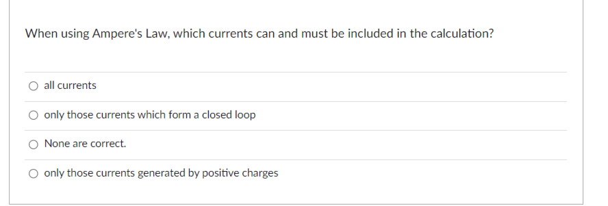 Solved When using Ampere's Law, which currents can and must | Chegg.com
