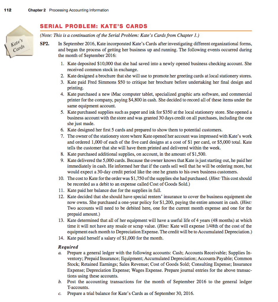 Solved 112 Chapter 2 Processing Accounting Information