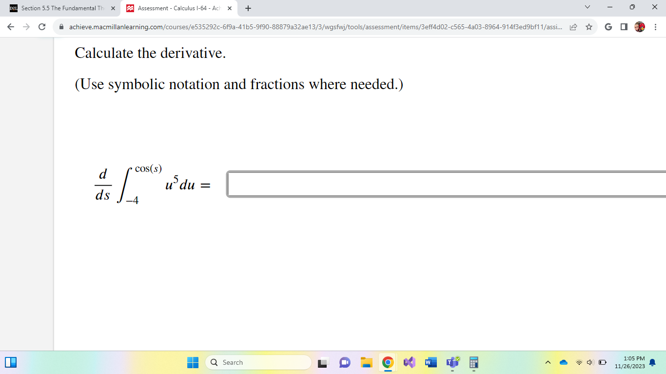 Solved Calculate the derivative.(Use symbolic notation and | Chegg.com