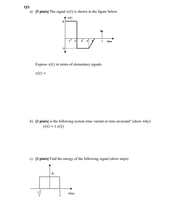 Solved signals and systems , ﻿pls solve it on paper | Chegg.com
