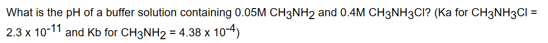 Solved What is the pH of a buffer solution containing | Chegg.com