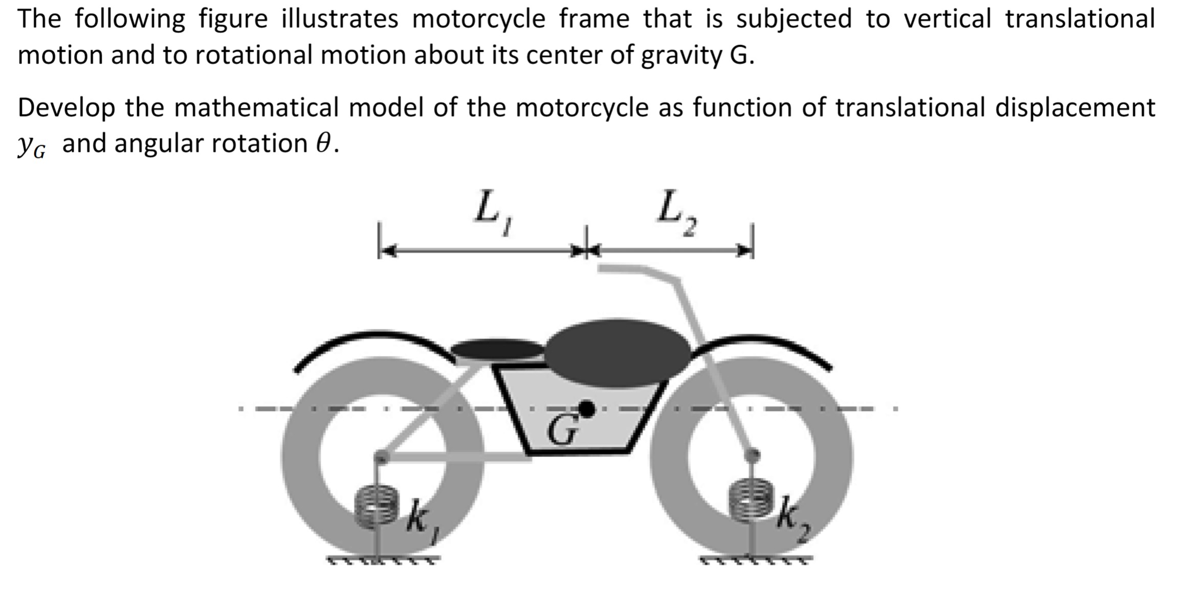 Solved The following figure illustrates motorcycle frame | Chegg.com