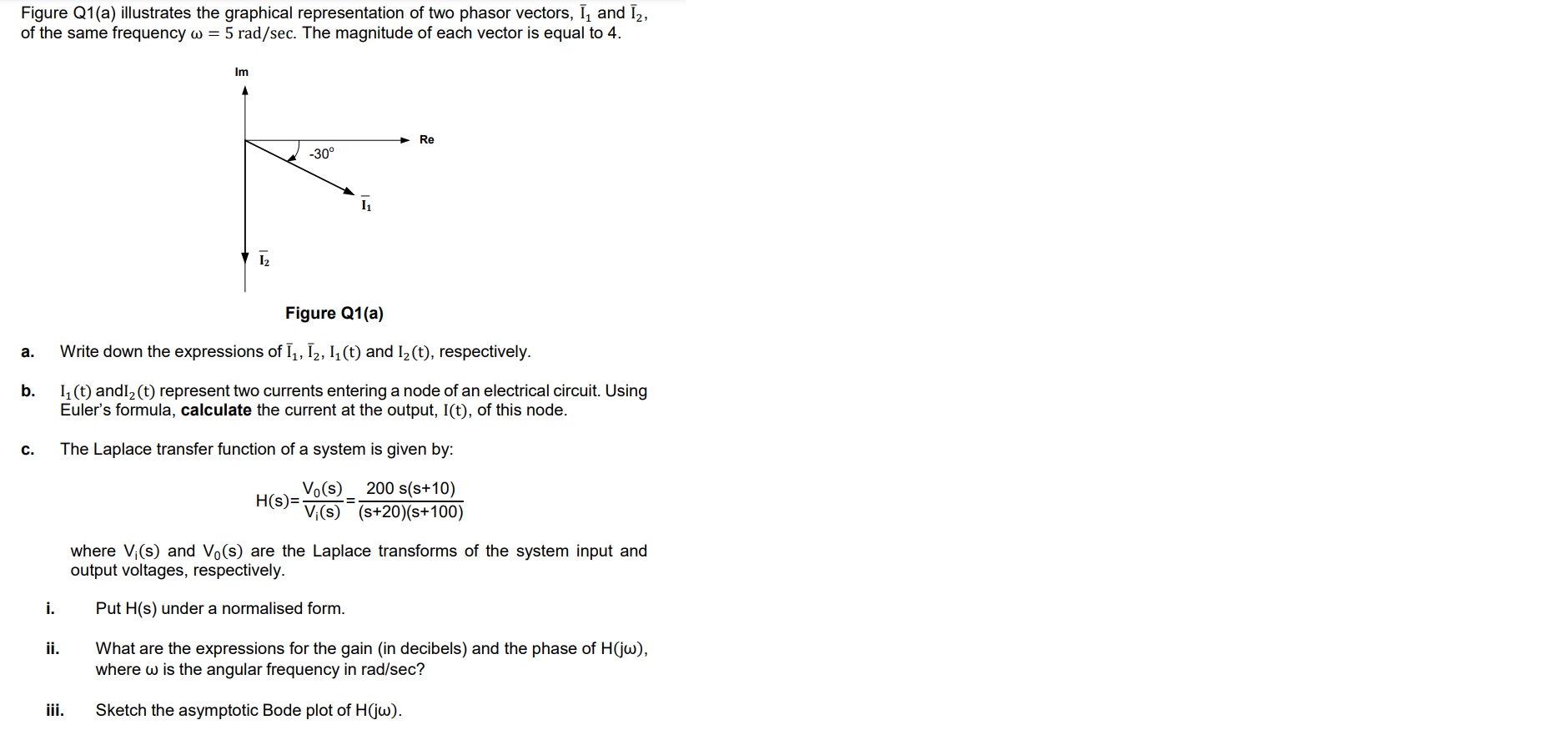 Solved Figure Q1(a) illustrates the graphical representation | Chegg.com